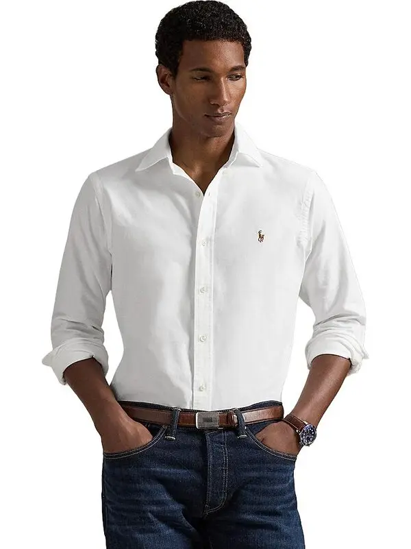 Polo Ralph Lauren Classic Fit Long Sleeve Oxford Shirt - White