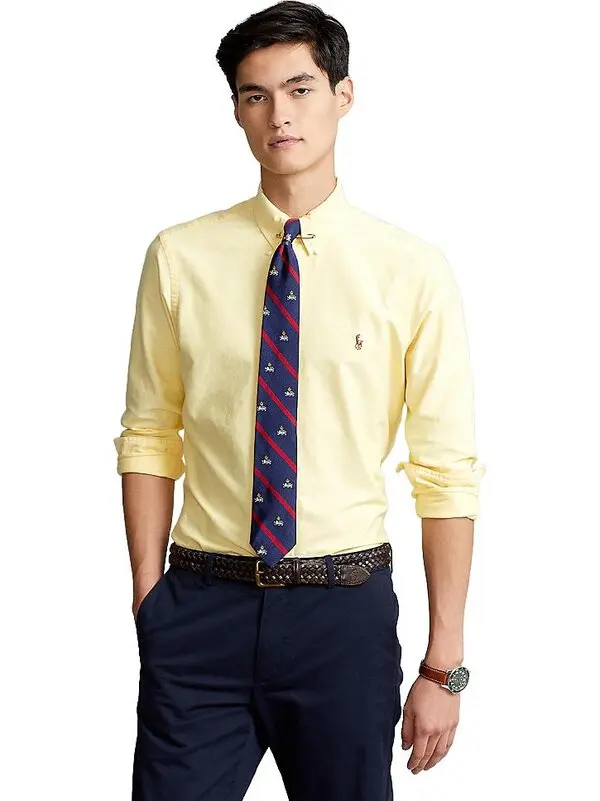 Polo Ralph Lauren Classic Fit Long Sleeve Cotton Oxford Button Down Shirt - Yellow