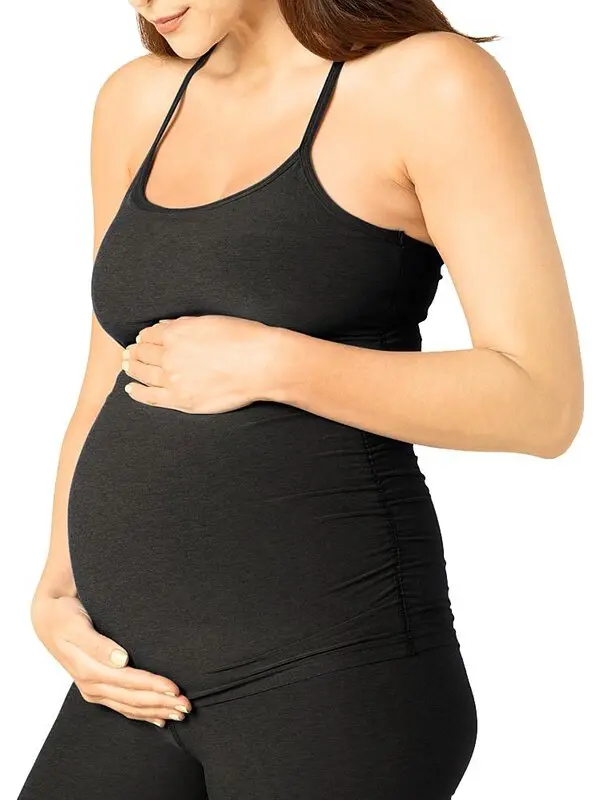 Beyond Yoga Slim Fit Spacedye Maternity Tank Top - Darkest Night