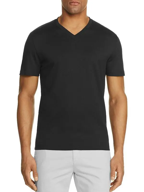 Michael Kors Sleek V-neck Tee - Black