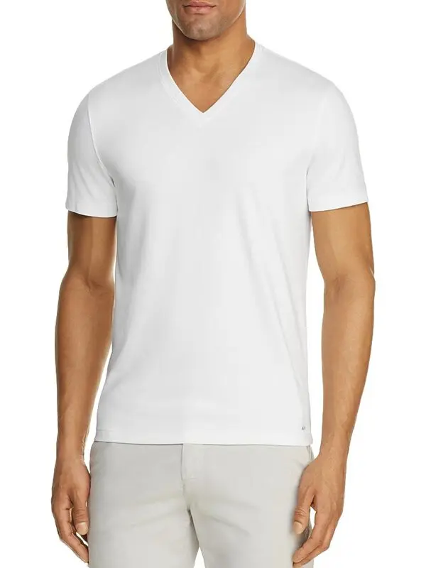 Michael Kors Sleek V-neck Tee - White