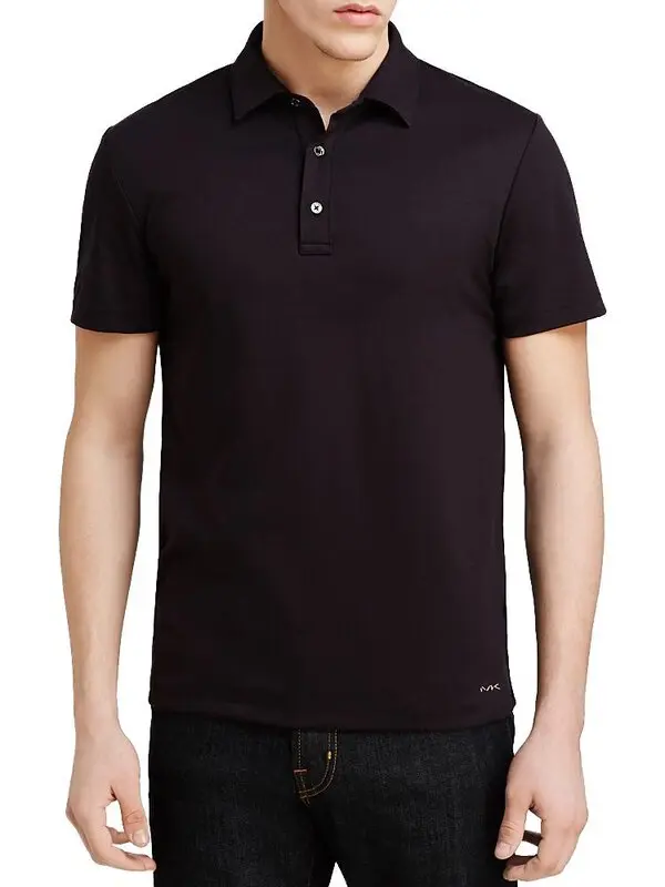 Michael Kors Sleek Slim Fit Polo Shirt - Black