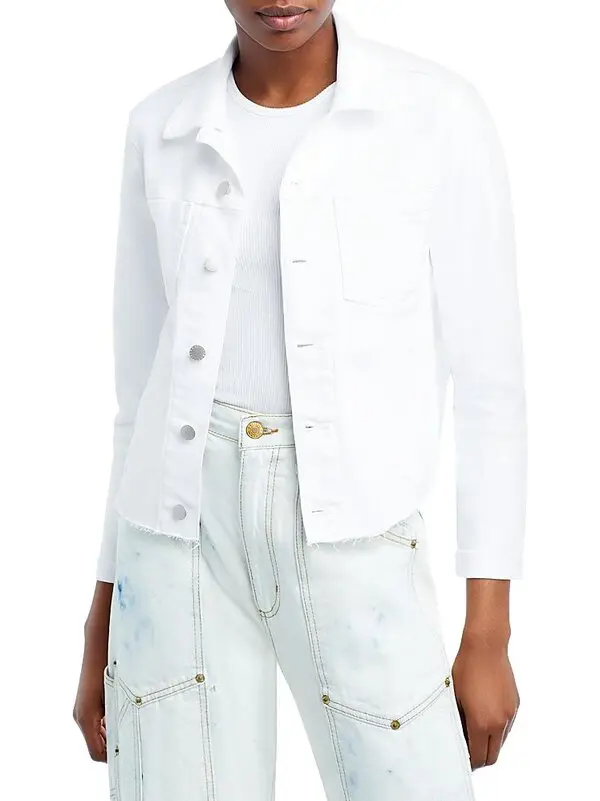 L'Agence Janelle Slim-fit Denim Jacket - Blanc