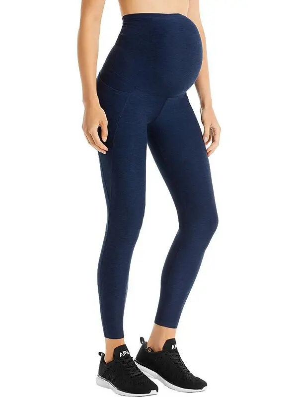 Beyond Yoga Out Of Pocket High Waisted Maternity Leggings - Nocturnal Navy