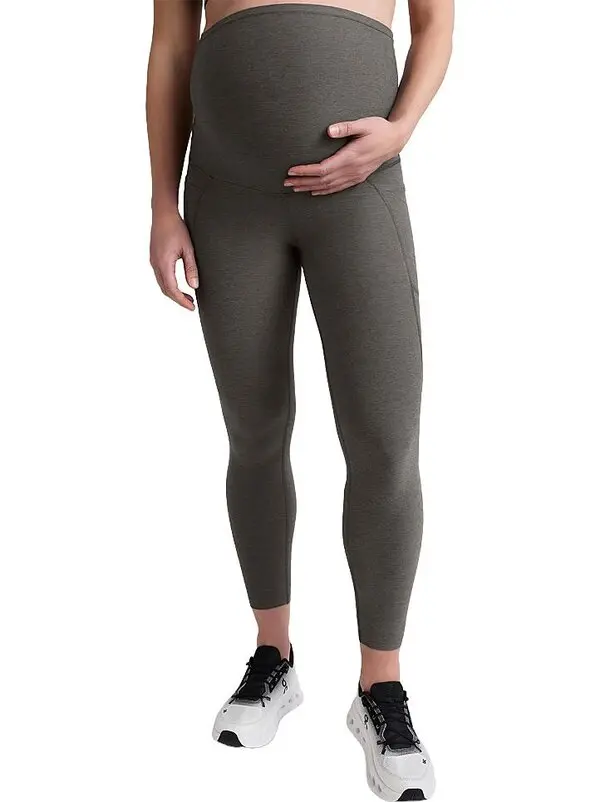 Beyond Yoga Out Of Pocket High Waisted Maternity Leggings - True Gray