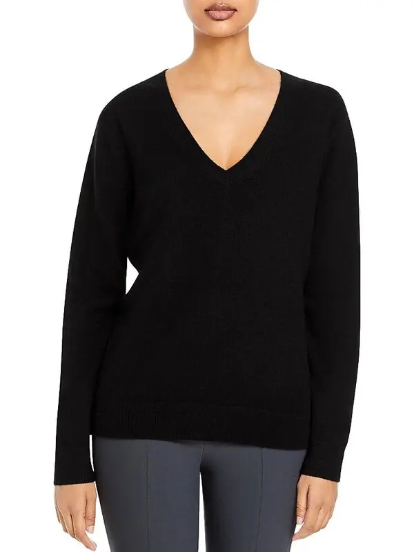Vince Weekend V-neck Cashmere Sweater - Black