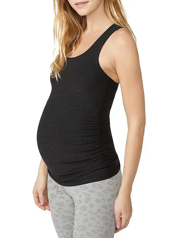 Beyond Yoga Racerback Maternity Tank - Darkest Night