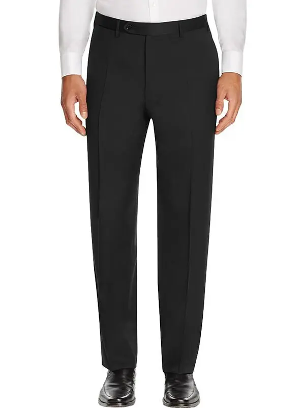 Canali Siena Wool Dress Pants - Black