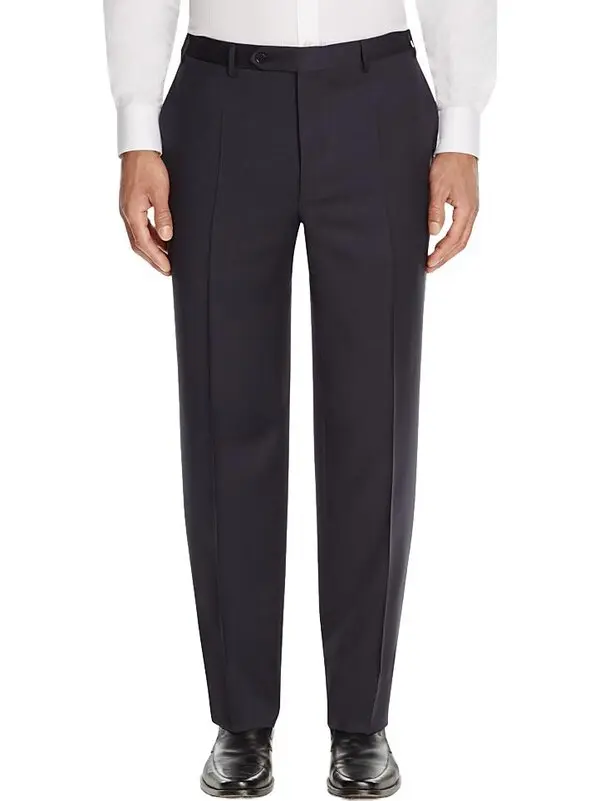 Canali Siena Wool Dress Pants - Navy