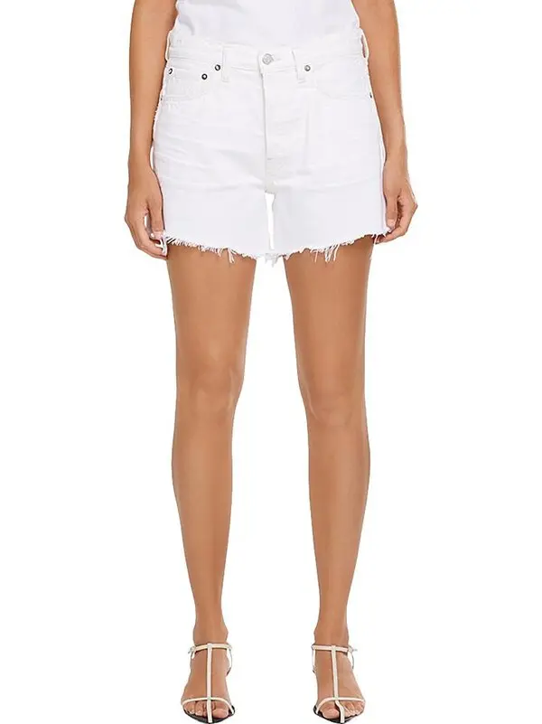 AGOLDE Parker Long Denim Shorts - Panna Cott