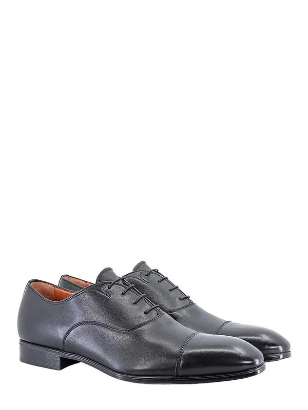 Santoni Salem Lace Up Dress Shoes - Black