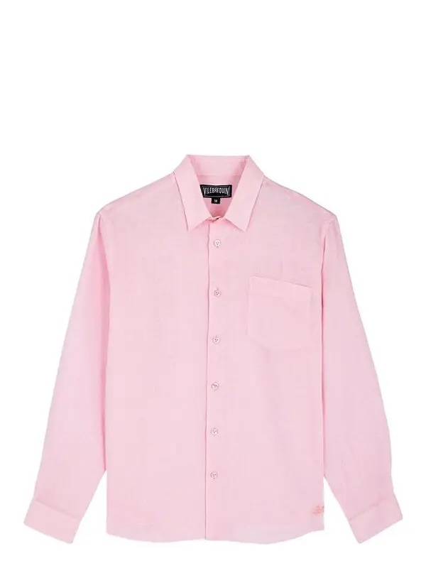 Vilebrequin Linen Solid Classic Fit Shirt - Ballerine