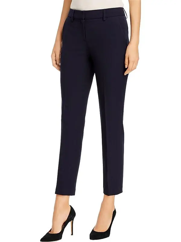 T Tahari Ankle Straight-leg Pants - Navy