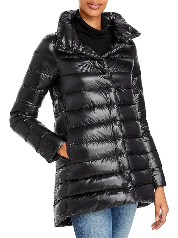 Herno Collar Down Coat - Black
