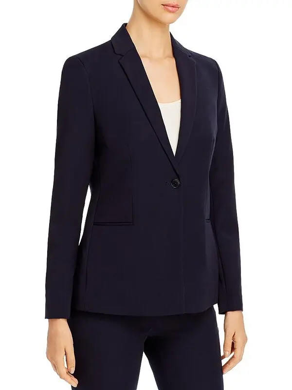 T Tahari One-button Blazer - Navy