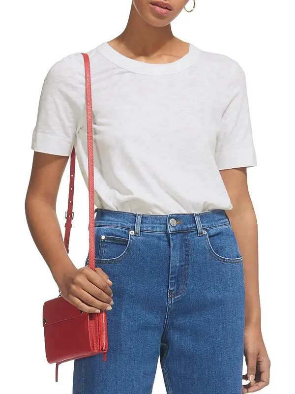 Whistles Rosa Double Trimmed Tee - White