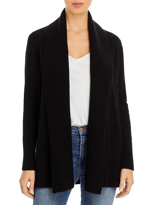 Bloomingdale'S C Shawl-collar Cashmere Cardigan - Black
