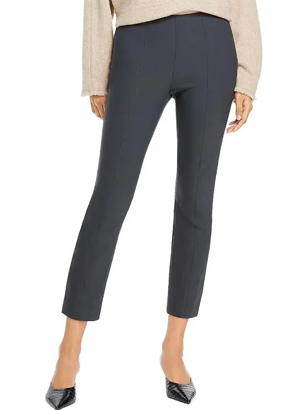 Vince Stitch Front Seamed Trousers - Dark Grey