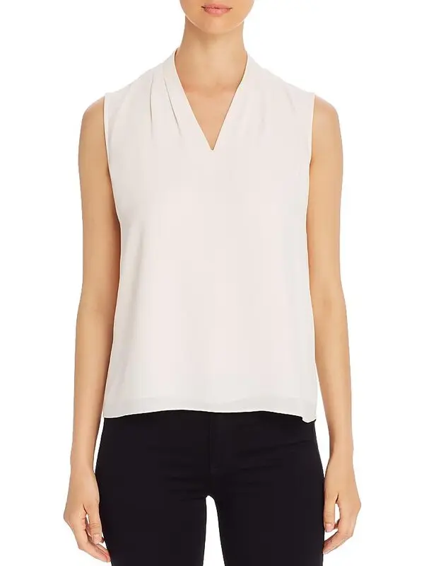 T Tahari Edie Sleeveless V-neck Top - Blush
