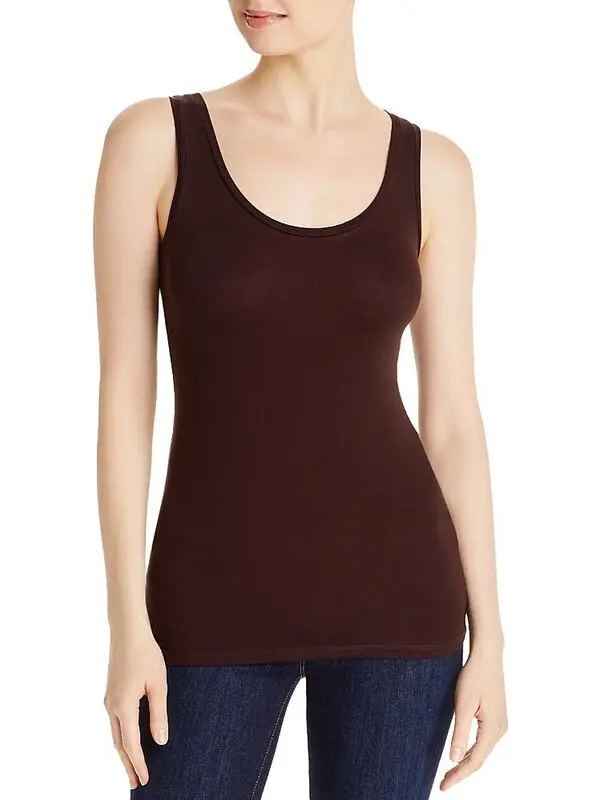 Majestic Filatures Scoop Neck Tank - Aubergine