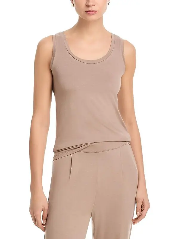 Majestic Filatures Scoop Neck Tank - Coffee Latte