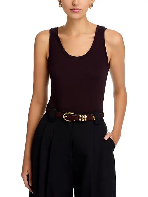 Majestic Filatures Scoop Neck Tank - Coffee
