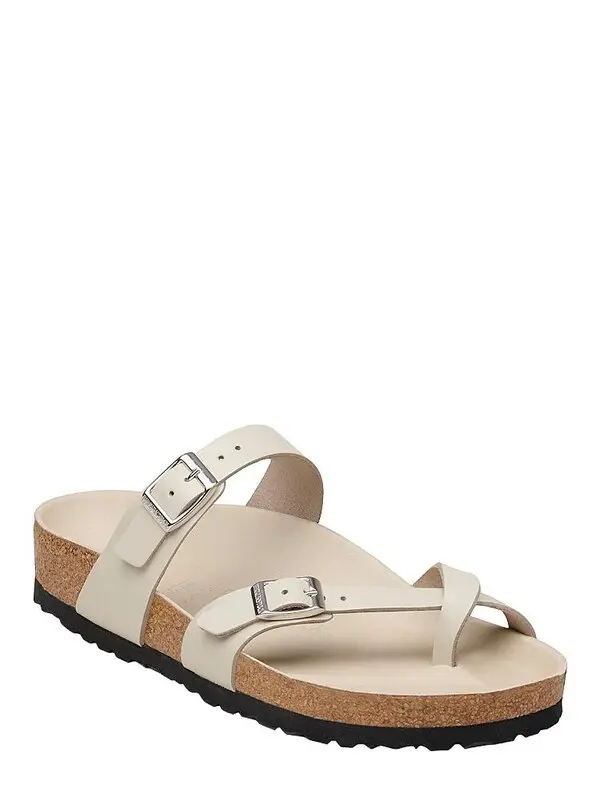 BIRKENSTOCK Mayari Buckled Slide Sandals - Amalfi Oyster