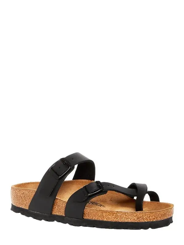 BIRKENSTOCK Mayari Buckled Slide Sandals - Black