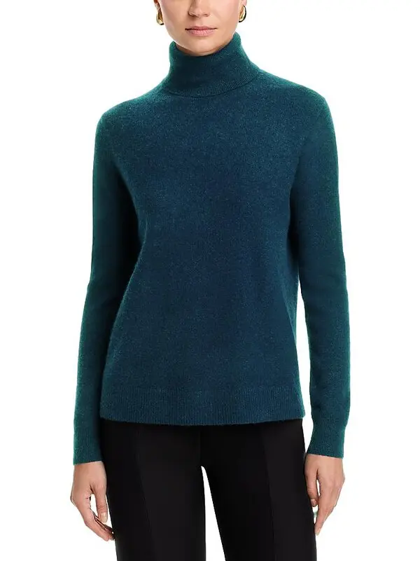 Bloomingdale'S Cashmere Turtleneck Sweater - Bottle Green