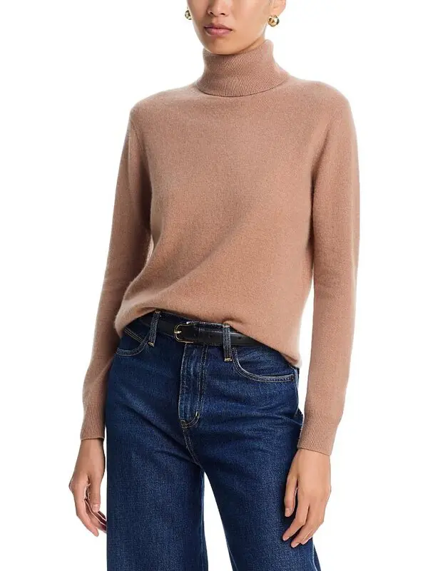 Bloomingdale'S Cashmere Turtleneck Sweater - Camel
