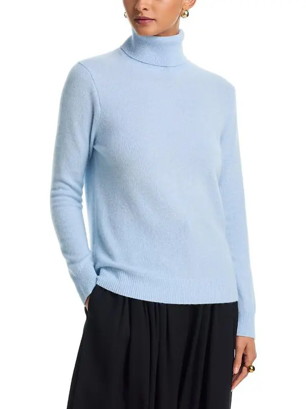 Bloomingdale'S Cashmere Turtleneck Sweater - Cloud White Twist