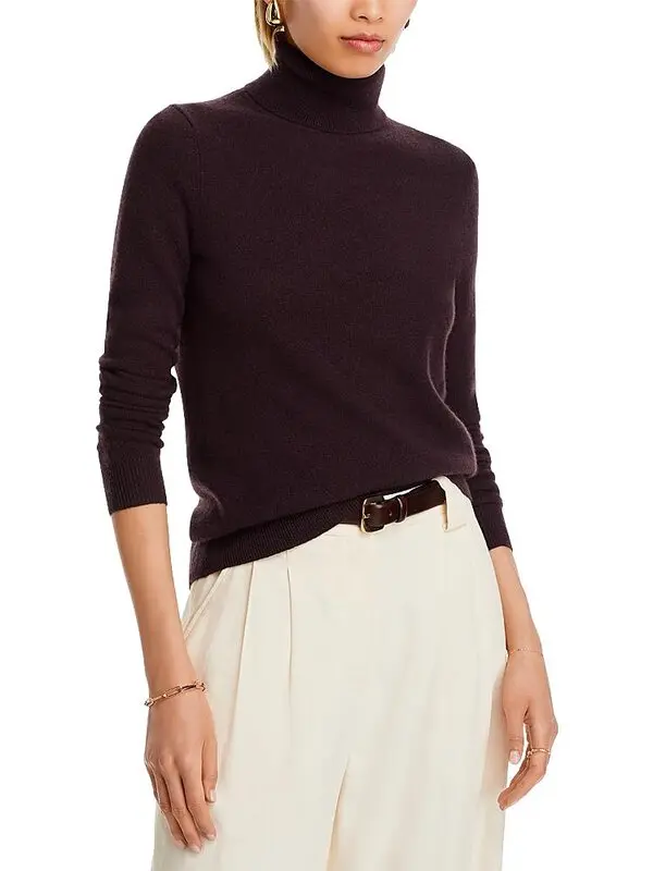 Bloomingdale'S 100% Cashmere Turtleneck Sweater - Dark Brown