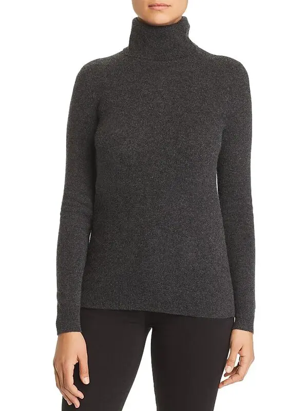 Bloomingdale'S Cashmere Turtleneck Sweater - Dark Grey