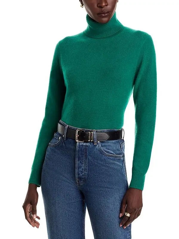 Bloomingdale'S Cashmere Turtleneck Sweater - Emerald