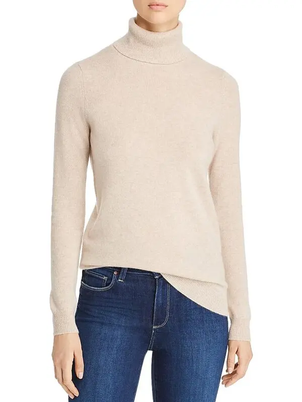 Bloomingdale'S Cashmere Turtleneck Sweater - Heather Oatmeal