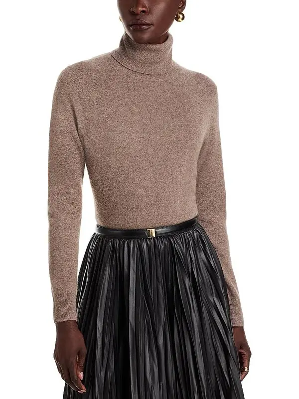 Bloomingdale'S Cashmere Turtleneck Sweater - Heather Rye Sesame