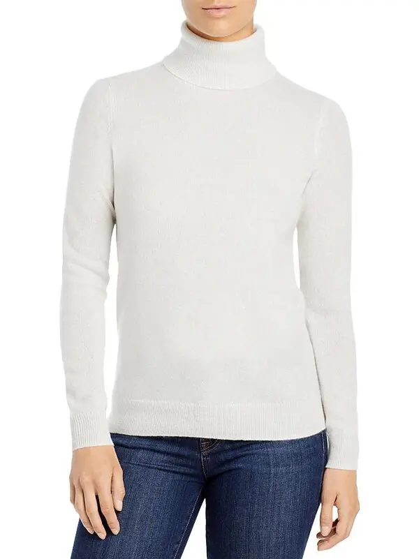 Bloomingdale'S 100% Cashmere Turtleneck Sweater - Ivory