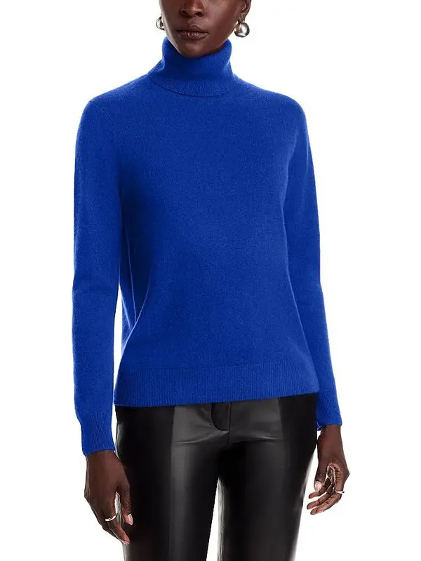 Bloomingdale'S Cashmere Turtleneck Sweater - Night Ocean