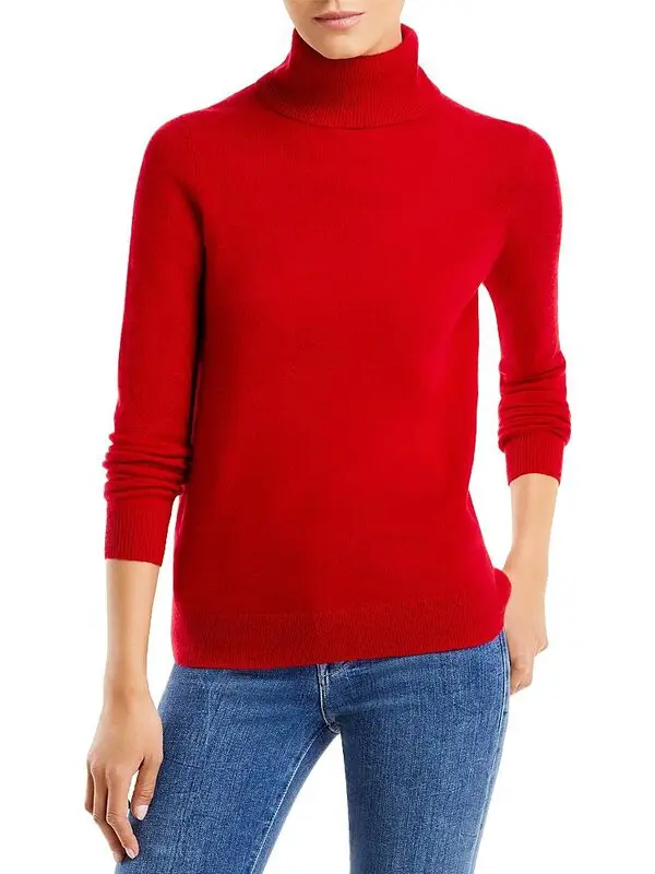 Bloomingdale'S Cashmere Turtleneck Sweater - Scarlet