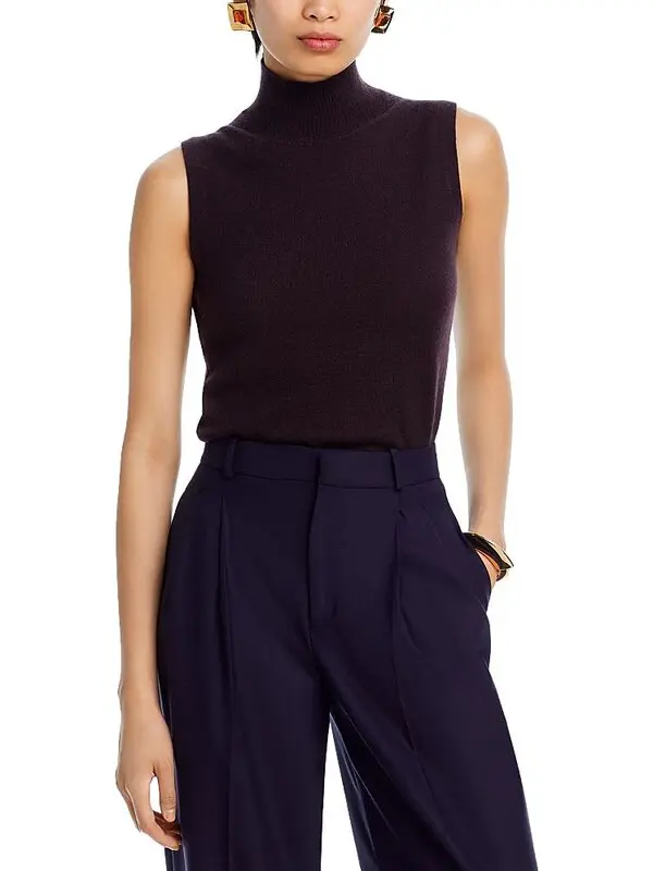 Bloomingdale'S C Exclusive Sleeveless Cashmere Sweater - Dark Brown
