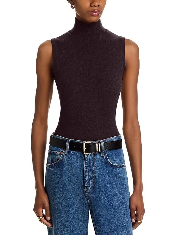 Bloomingdale'S C Exclusive Sleeveless Cashmere Sweater - Dark Brown