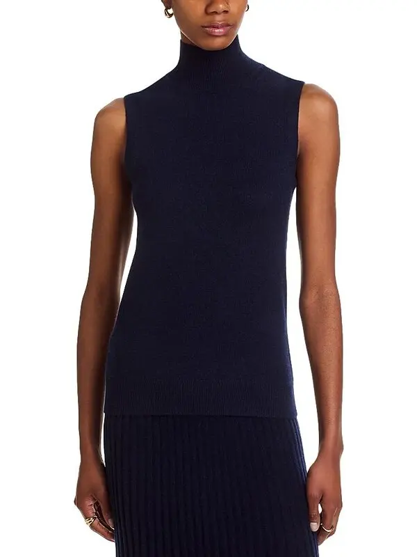 Bloomingdale'S C Exclusive Sleeveless Cashmere Sweater - Navy