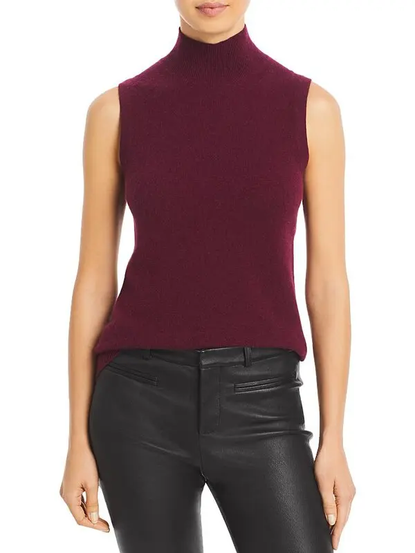 Bloomingdale'S C Exclusive Sleeveless Cashmere Sweater - Wine
