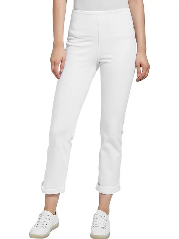 Lyssé Boyfriend Denim Leggings - White