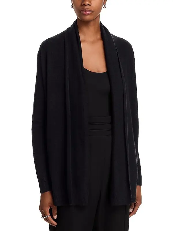 Bloomingdale'S Cashmere Open-front Cardigan - Black