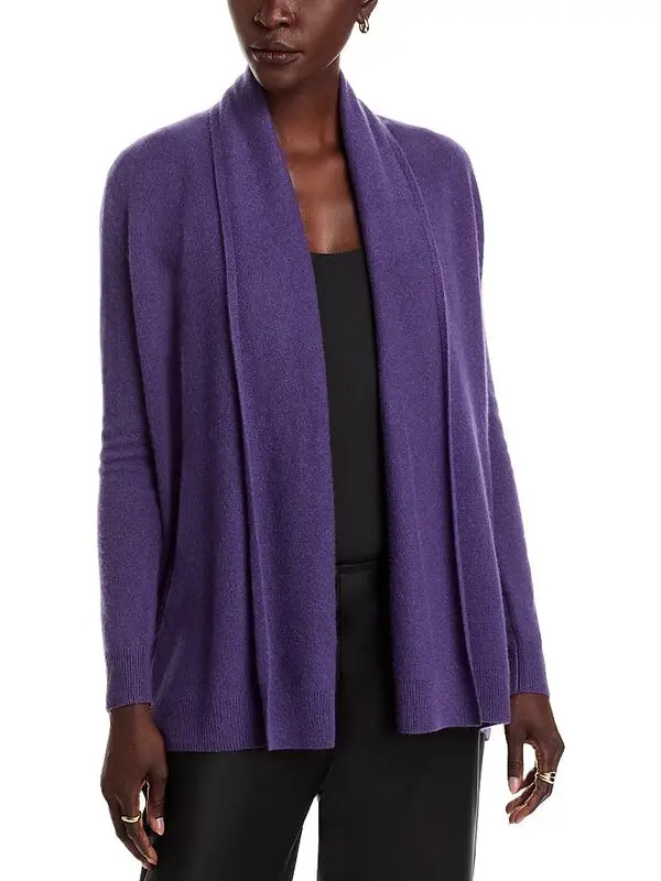 Bloomingdale'S Cashmere Open-front Cardigan - Blackberry