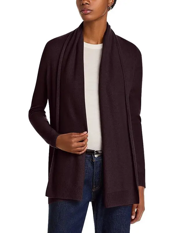 Bloomingdale'S Cashmere Open-front Cardigan - Dark Brown