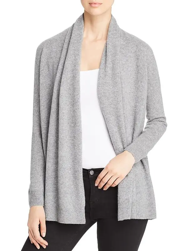 Bloomingdale'S Cashmere Open-front Cardigan - Medium Gray
