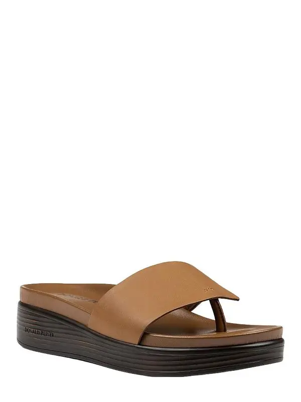 DONALD PLINER Fifi Platform Wedge Sandals - Saddle
