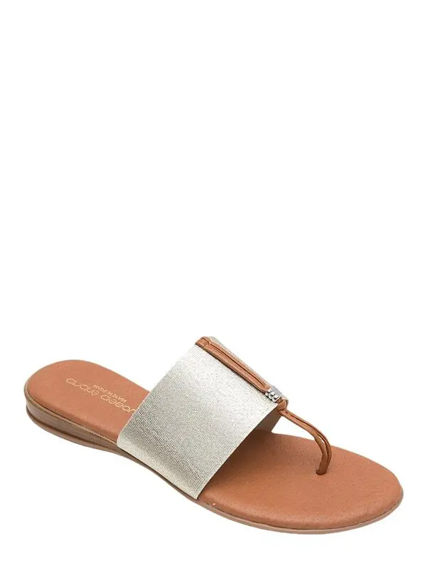 Andre Assous Nice Thong Sandals - Platino